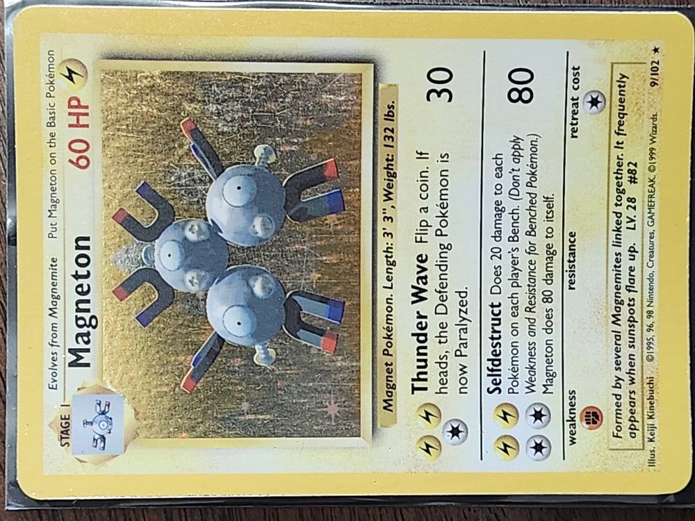 1999 Holo Magneton Pokémon Card / 102 Base Set WOTC Rare for Sale in Clearwater Beach, FL - OfferUp