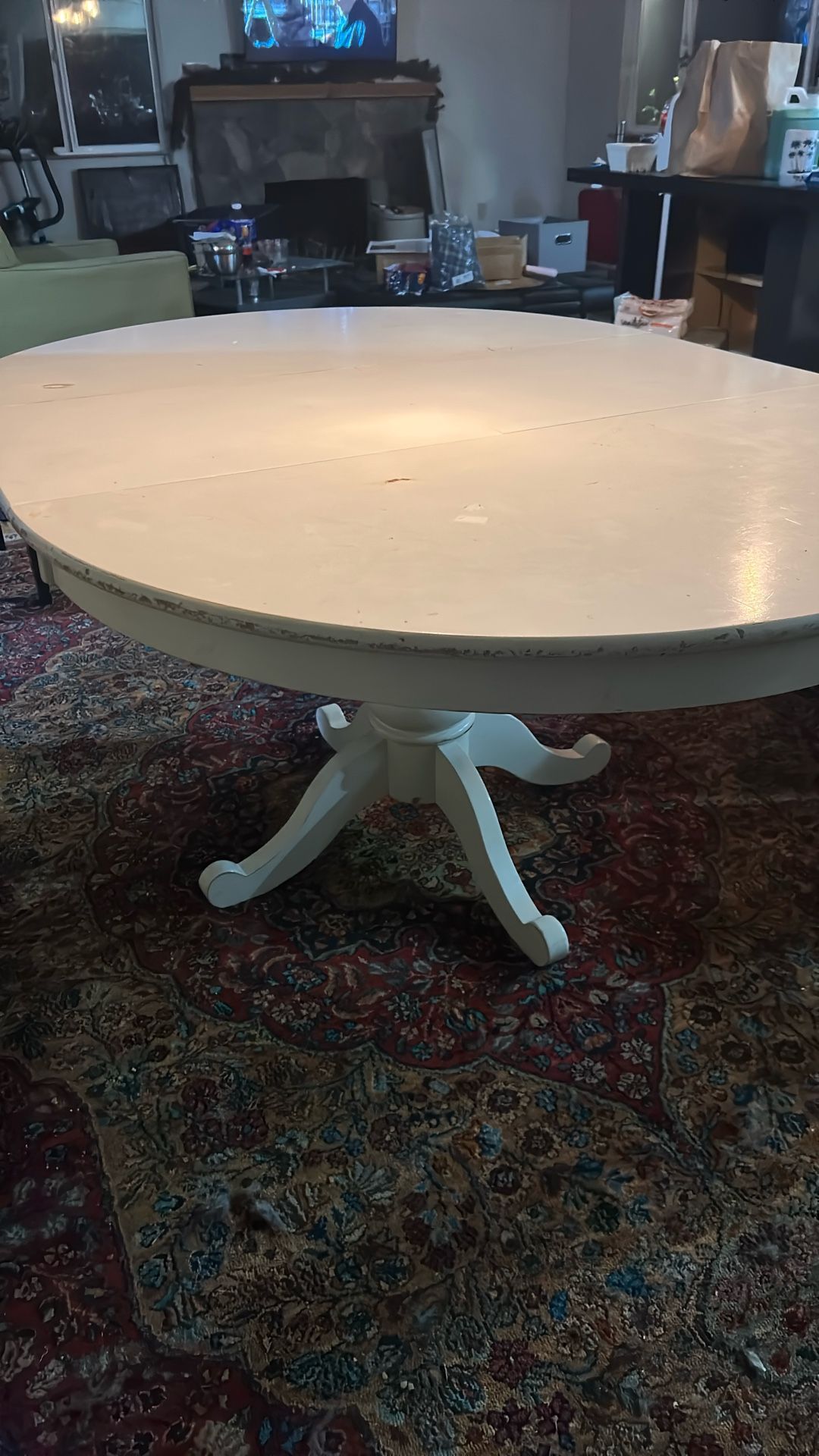 Solid Wood Table. 48” Round Opens To 66” Oval for Sale in Seattle, WA ...