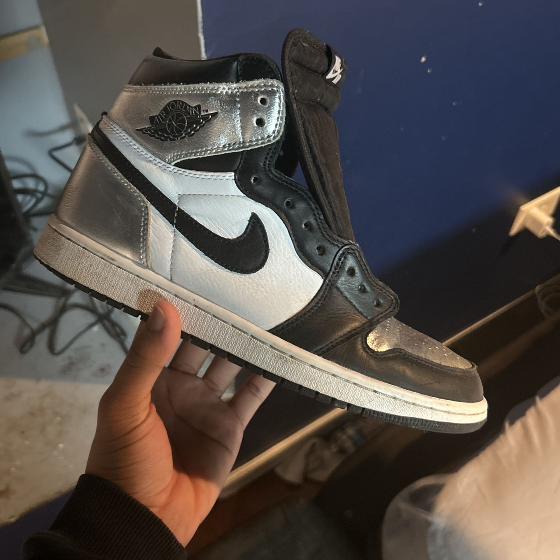 Silver Toe 1s Size 10.5 (used) for Sale in Plainfield, IL - OfferUp