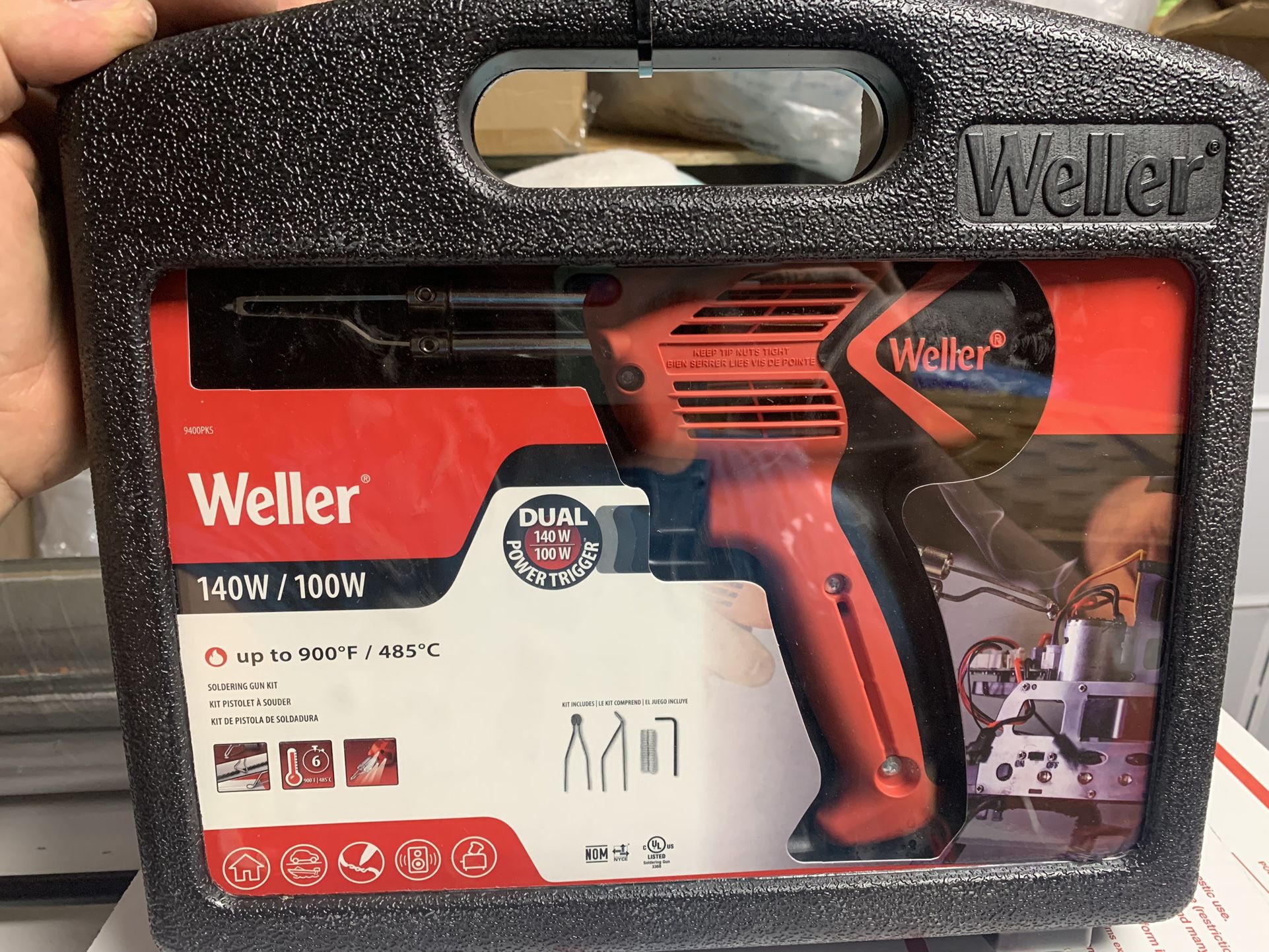 Weller 9400PKS 120 Volt Dual Heat 140 100 Watt Universal Soldering Gun Kit. Facility maintenance Safety