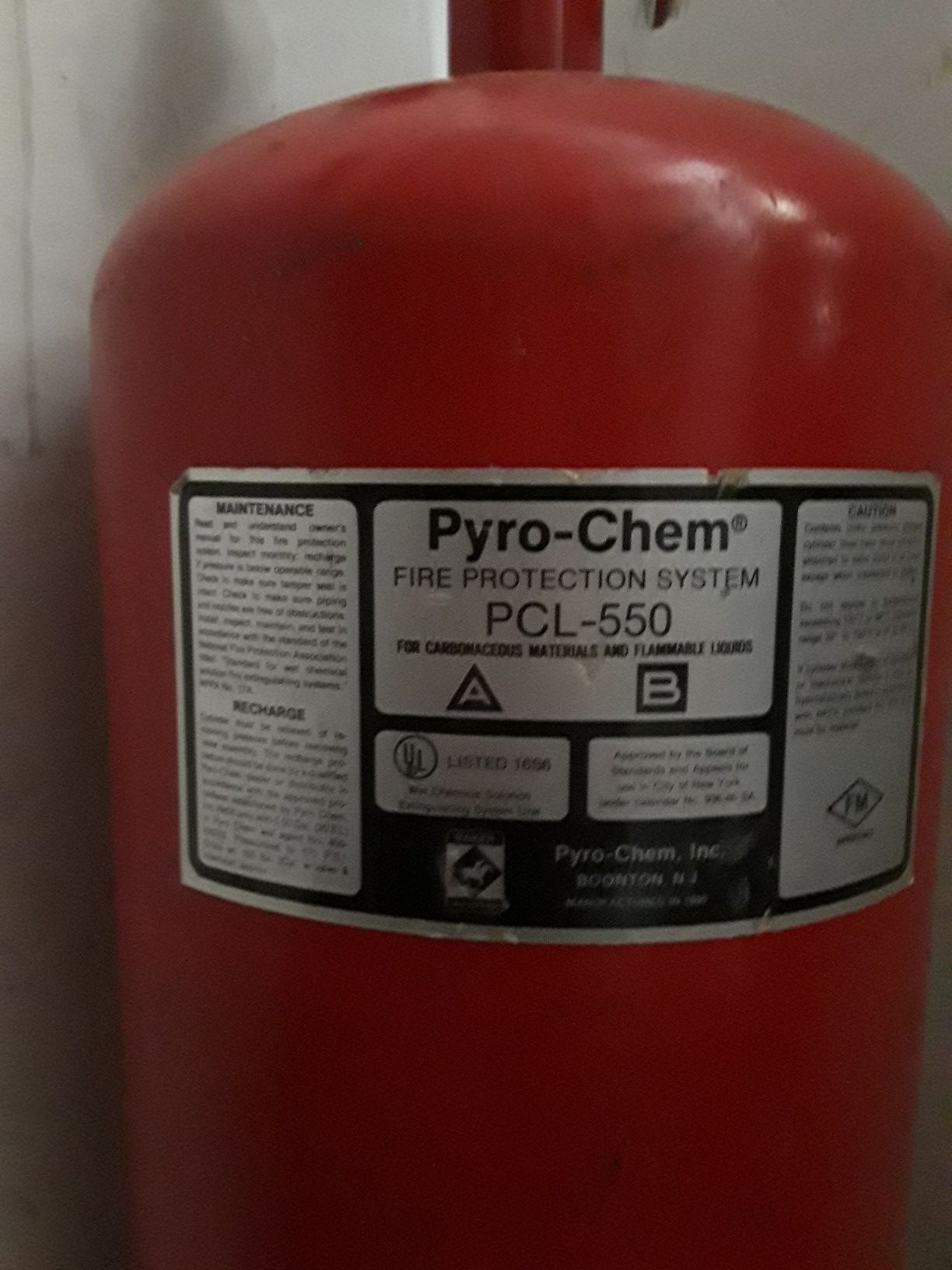 Pyrochem PCL 550 fire protection system tank for Sale in Long Beach, CA ...