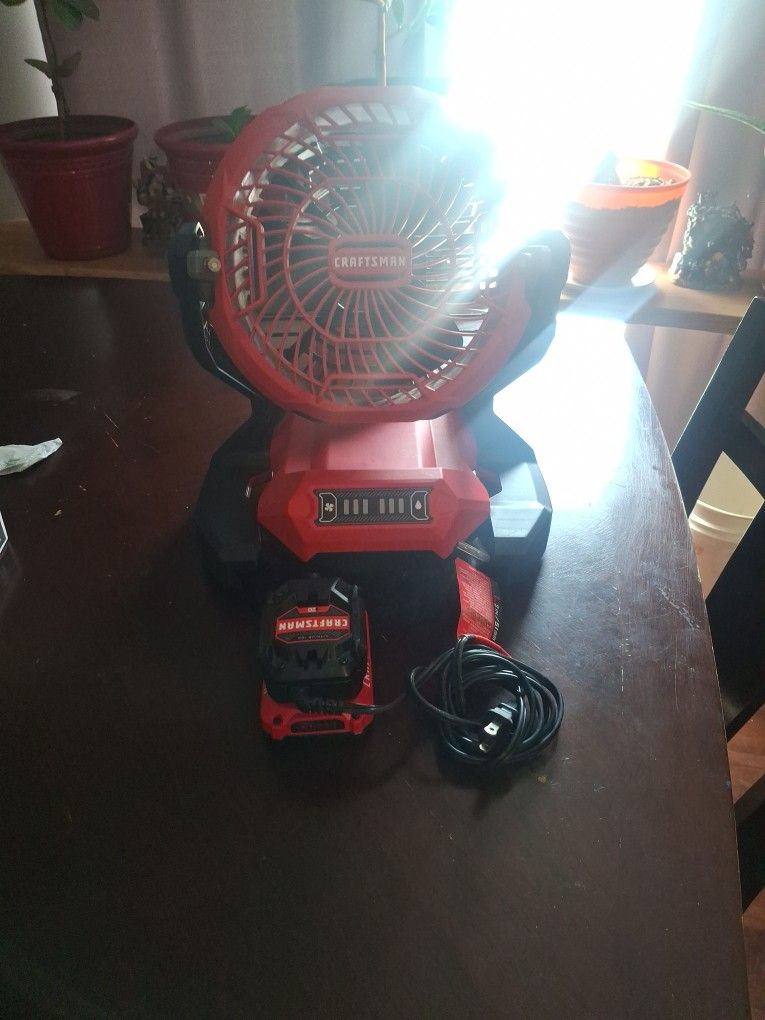 Craftsman Fan With Battary And Charger for Sale in O'fallon, MO - OfferUp