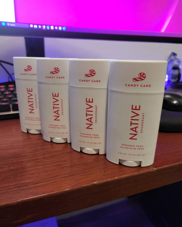 Native Candy Cane Deodorant 4-Pack Bundle: Stay Fresh with a Festive ...