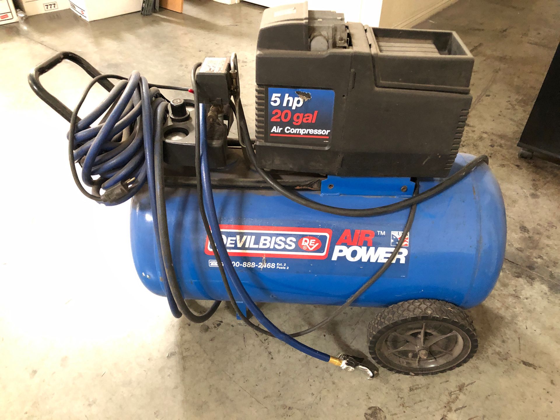 DevilBiss 5 HP 20 gal air compressor for Sale in Hacienda Heights, CA ...