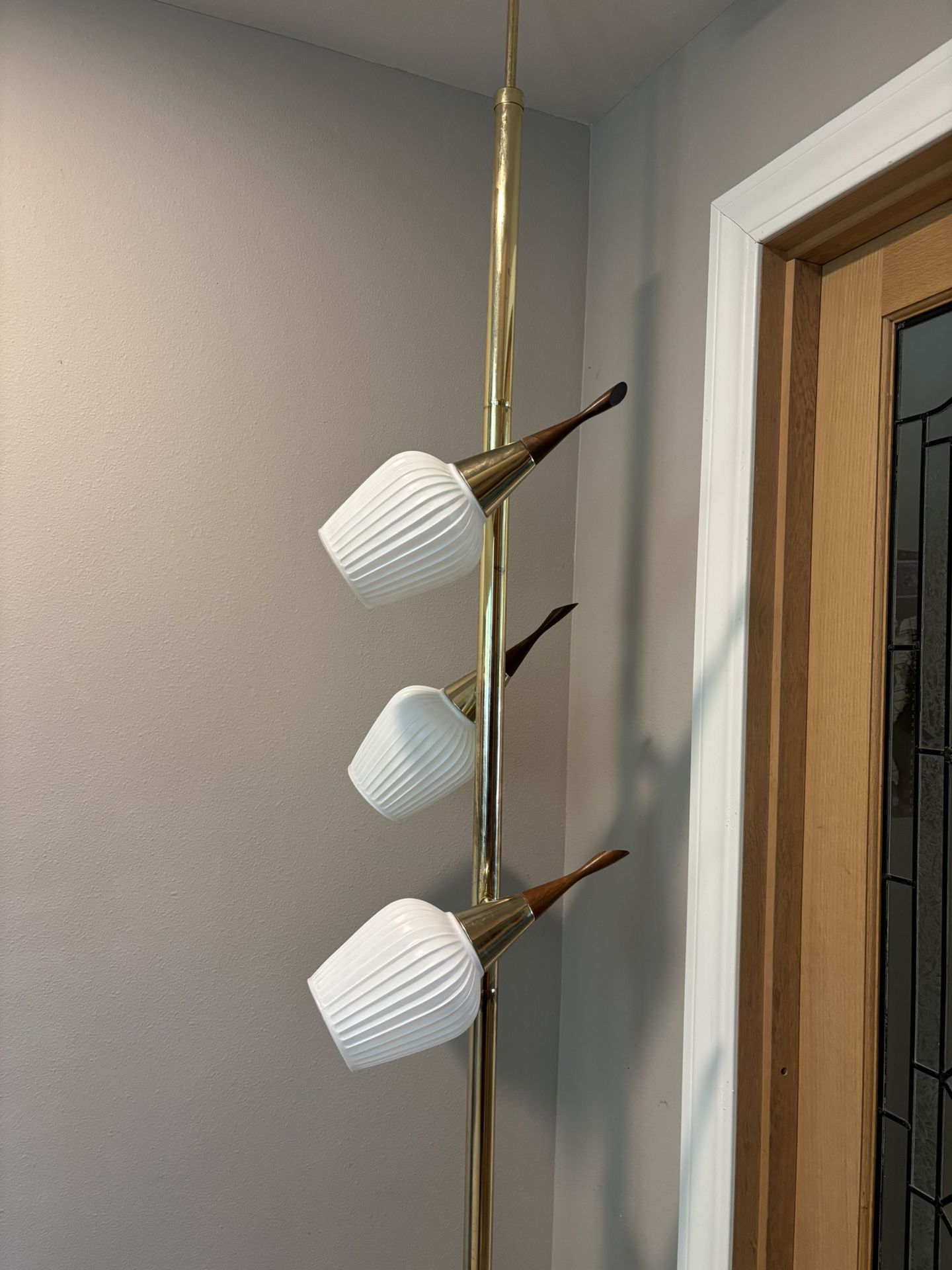 Mid Century Atomic Tension Pole Lamp Glass Shades for Sale in Bothell ...