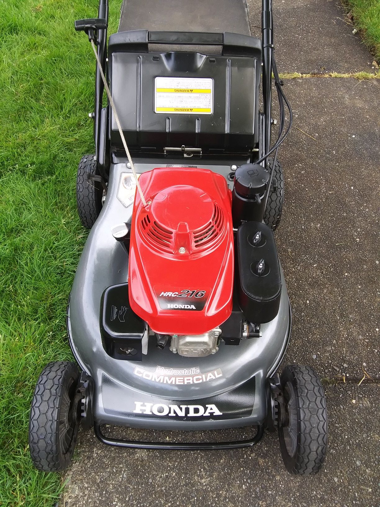 HONDA HRC216 21 IN. COMMERCIAL ,REAR BAGGER , SELF-PROPELLED ...