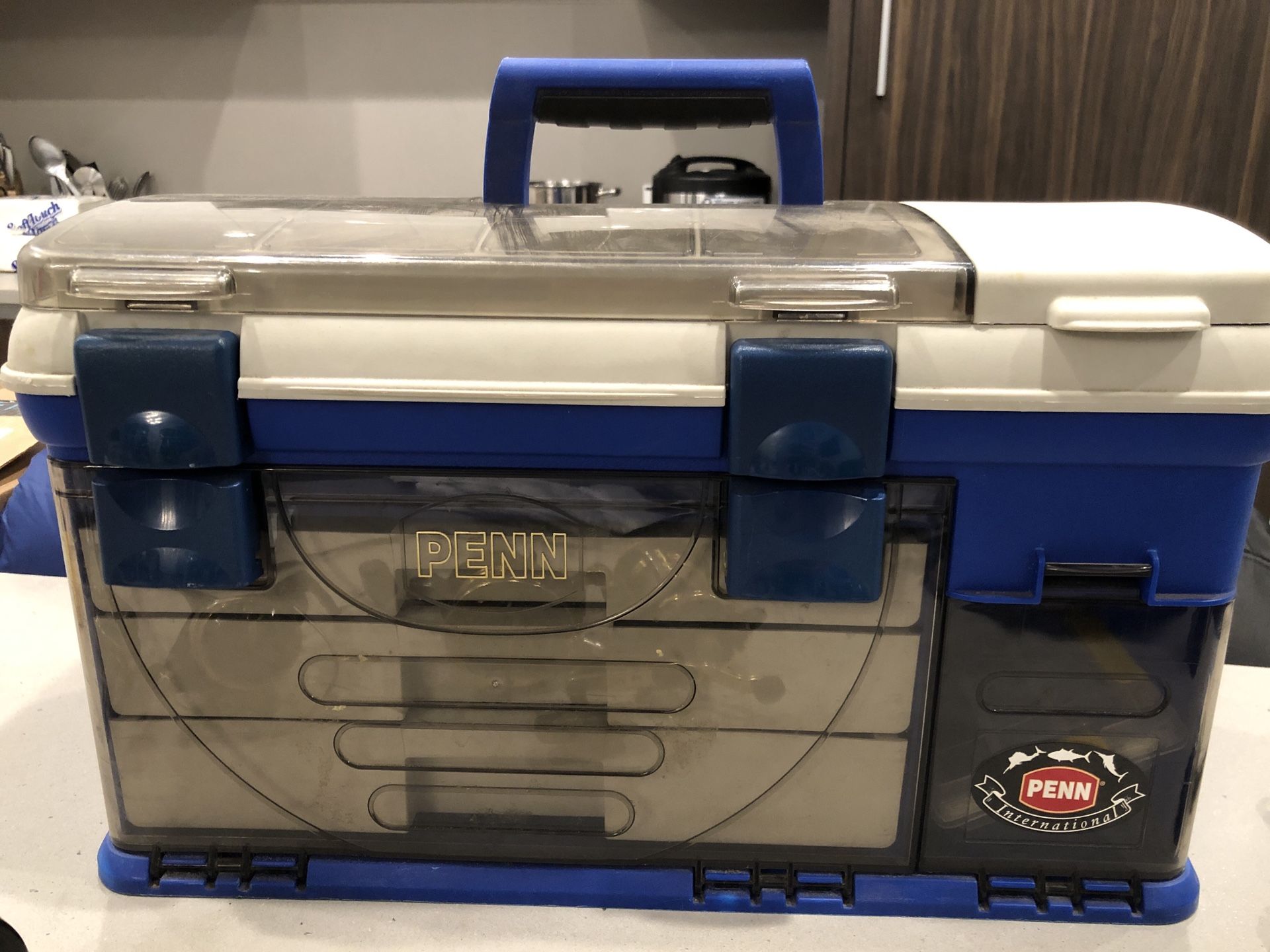 Fishing gear: fishing pole/fishing reel/ tackle box and bag for Sale in ...