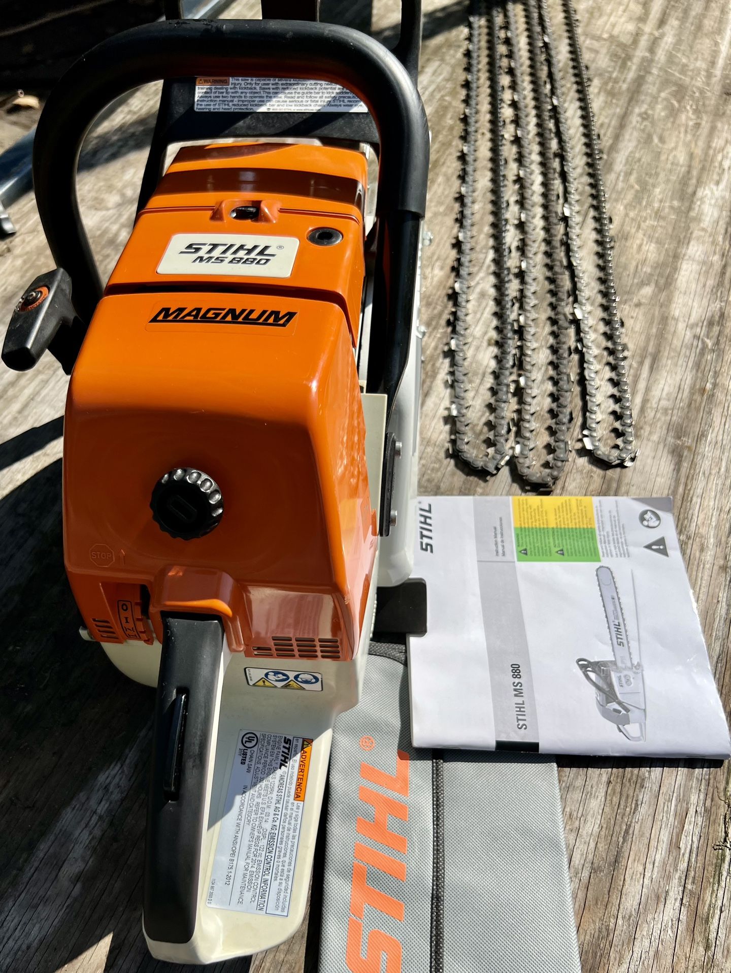 Mint Condition Stihl MS 880 Magnum Chainsaw W/ 41” Bar & 3 Chains for ...