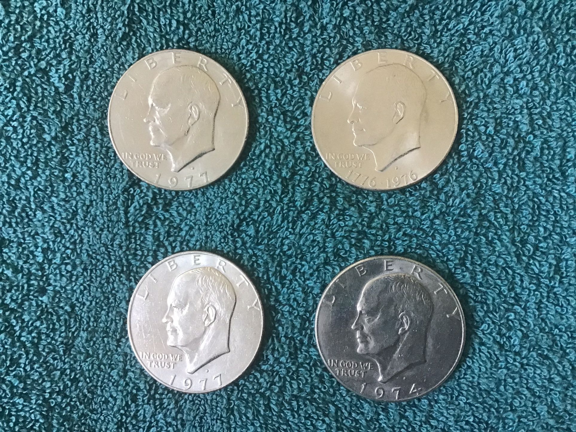 Set Of 4 Eisenhower Dollar Coins ($1) From The 1970’s for Sale in ...