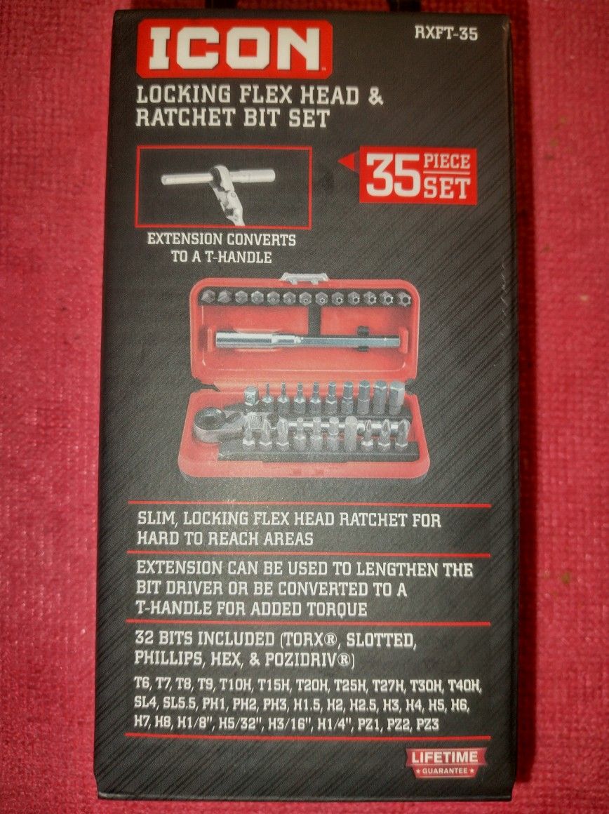 ICON Locking Flex Head & Ratchet Bit Set 35 Piece!! for Sale in Santa ...