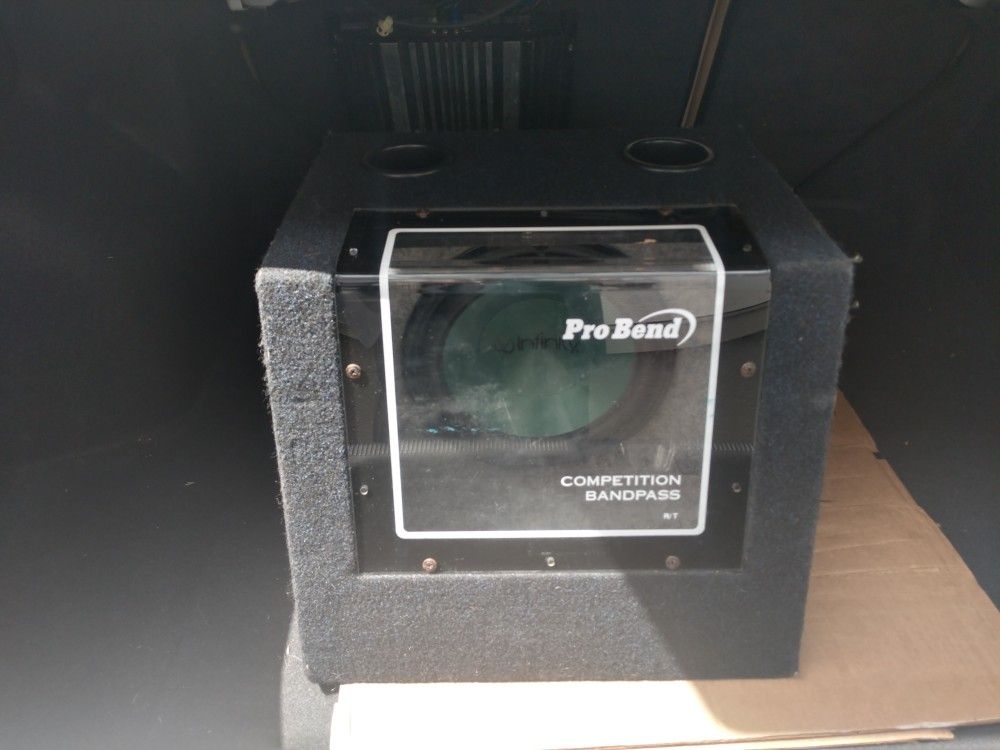 10" Infinity Kappa (Green) Subwoofer and Pro Bend Bandpass Box for Sale ...