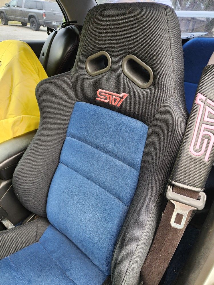 RARE JDM Option Recaro Gd Sti Seat GdA GDB GC GC8 02-07 99-01 Oem Blue ...