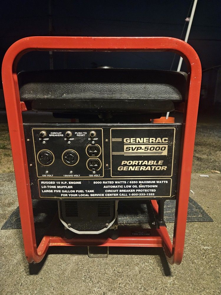 Generac SVP-5000 Generator for Sale in Warrenton, OR - OfferUp