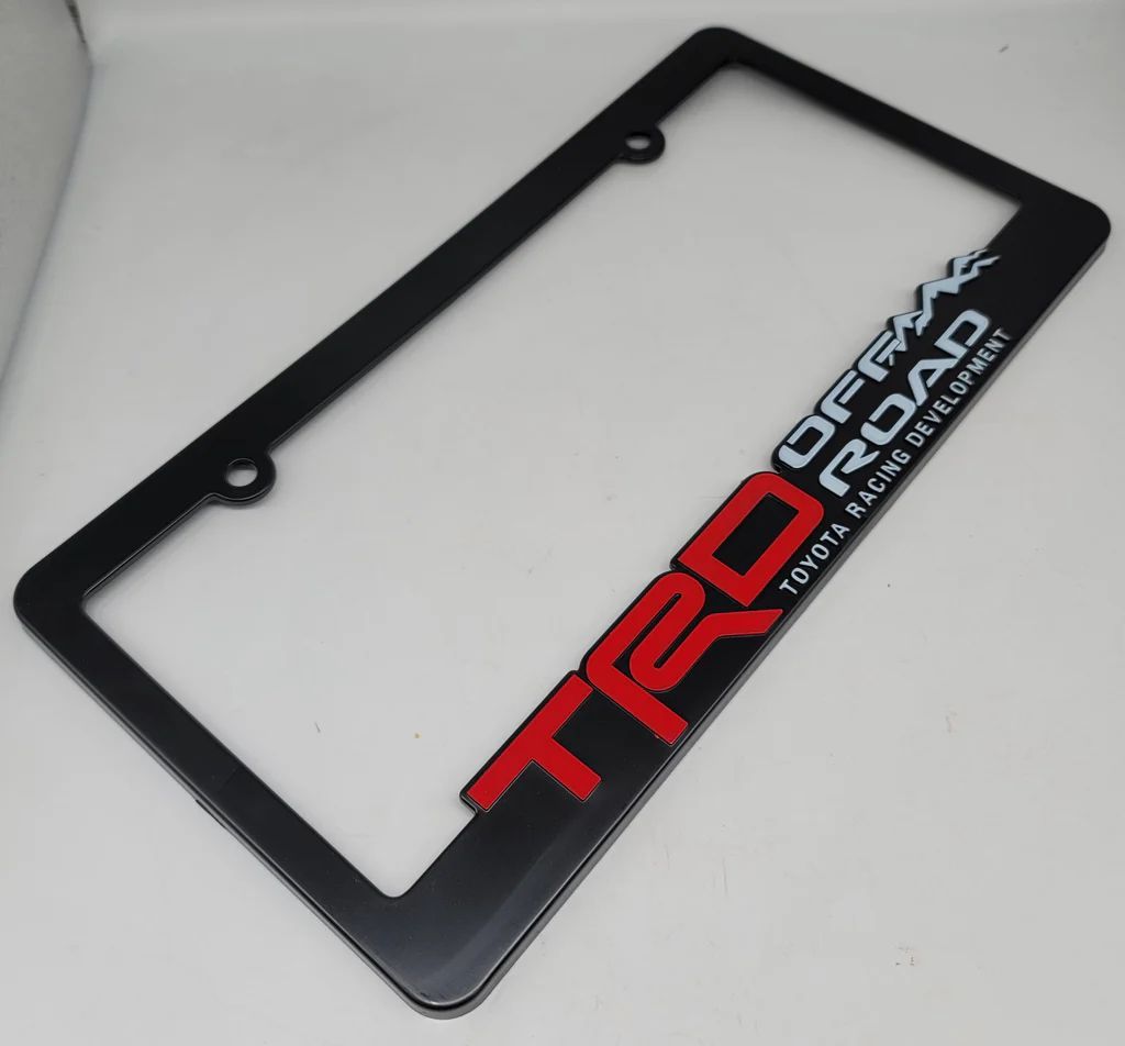Brand New Universal 1PCS TRD OFF ROAD ABS Plastic Black License Plate ...