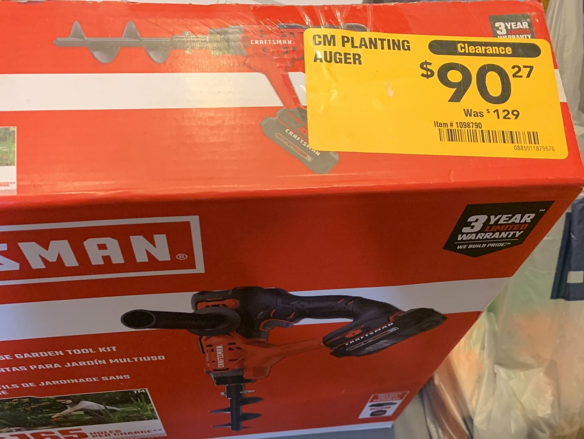 Craftsman V20 Cordless Garden Tool Kit with Auger Bit (CMCA320C1) Brand ...