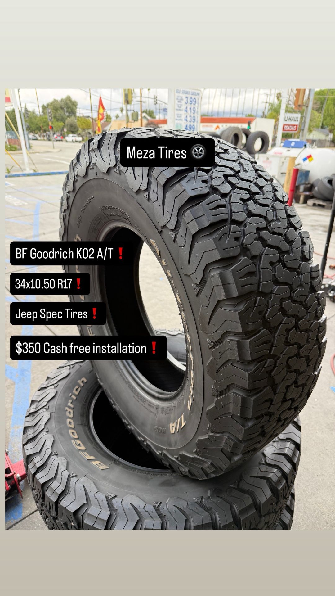 BF Goodrich 34x10.50 R17 Jeep Spec for Sale in Pomona, CA - OfferUp