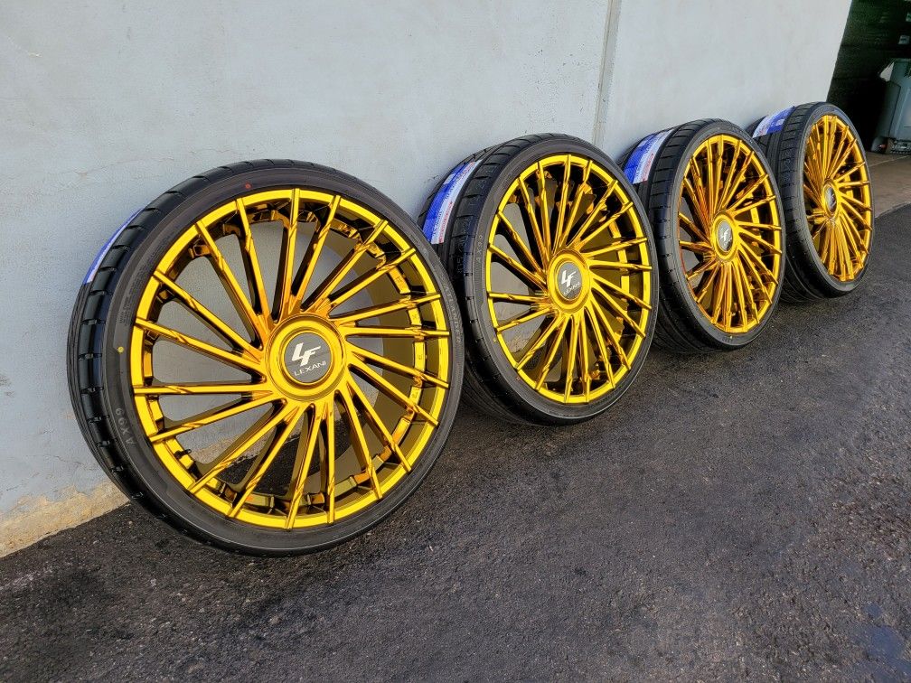 26" LEXANI Wraith Gold w/ Tires for Sale in Orange, CA - OfferUp
