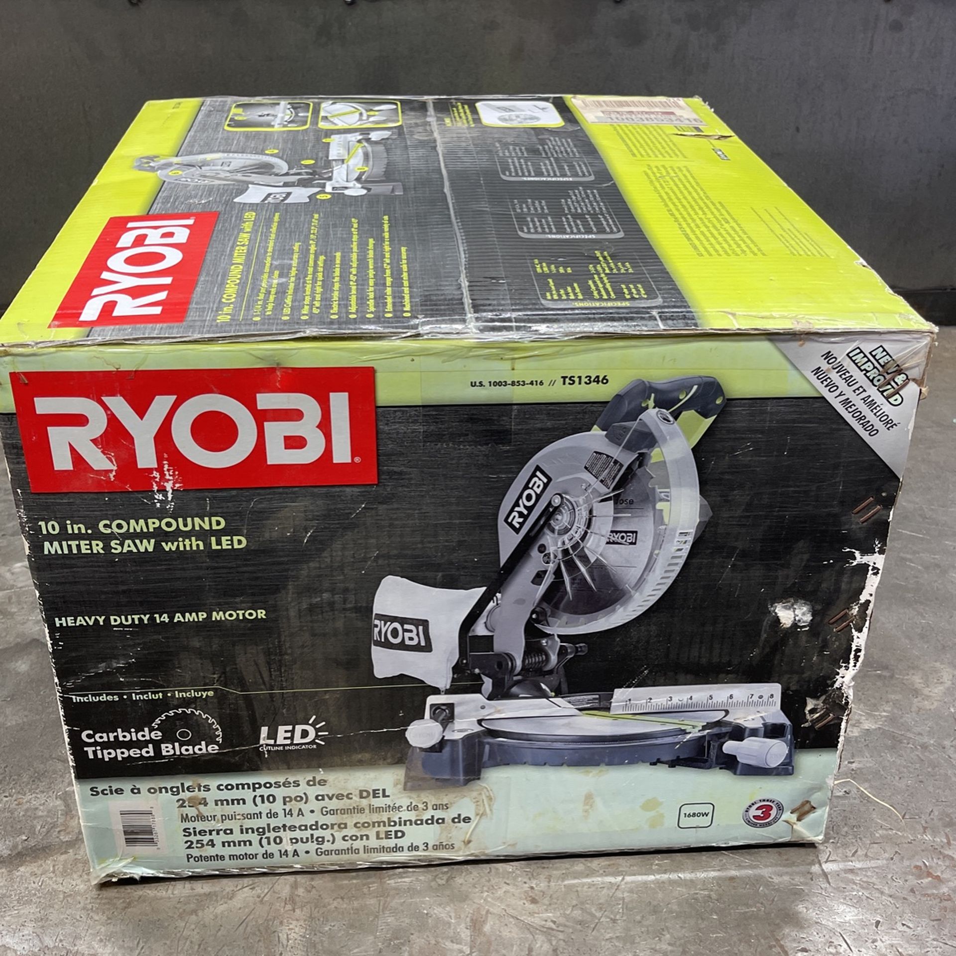 Ryobi miter saw led light store