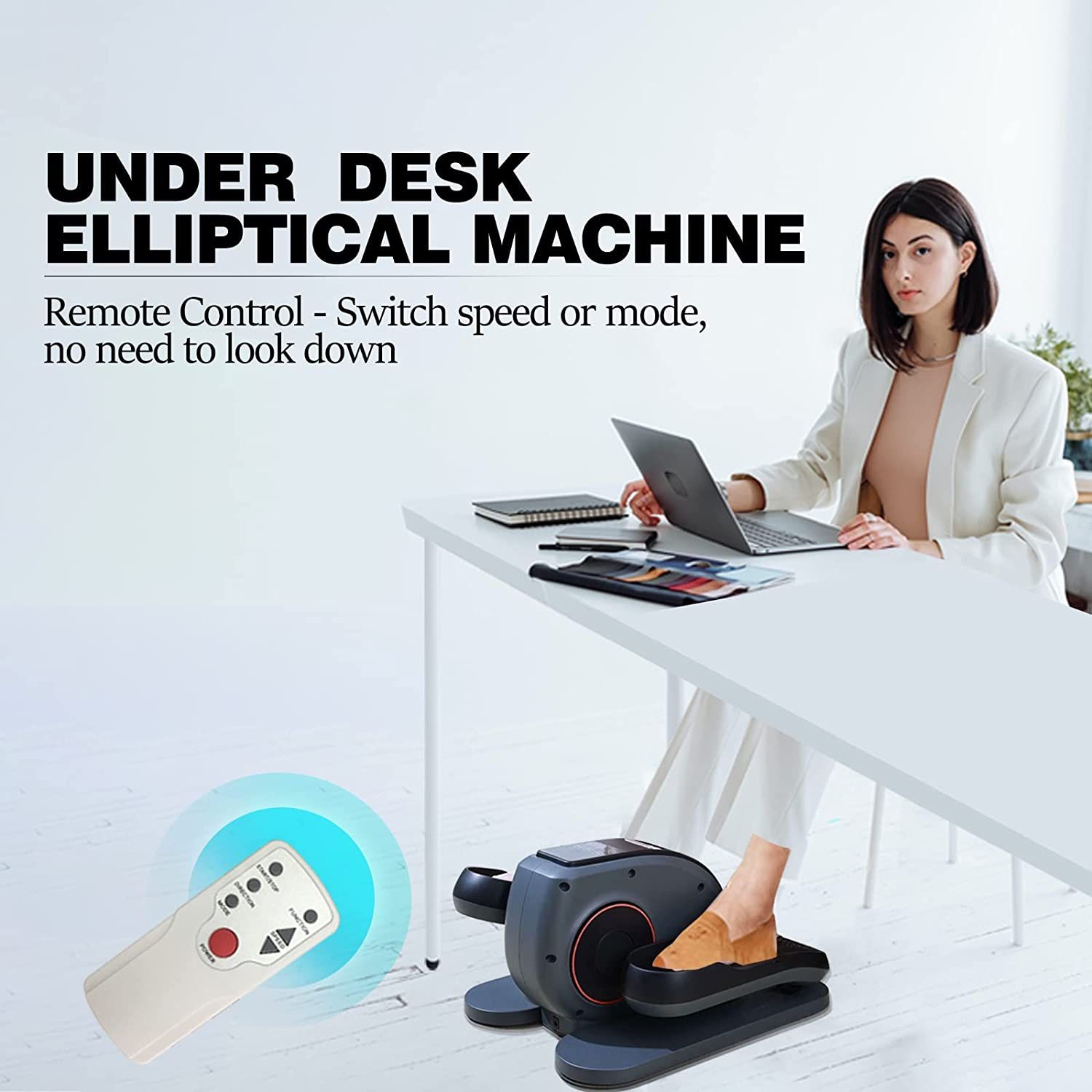 Under Desk Elliptical Machine, Compact Mini Electric Elliptical ...