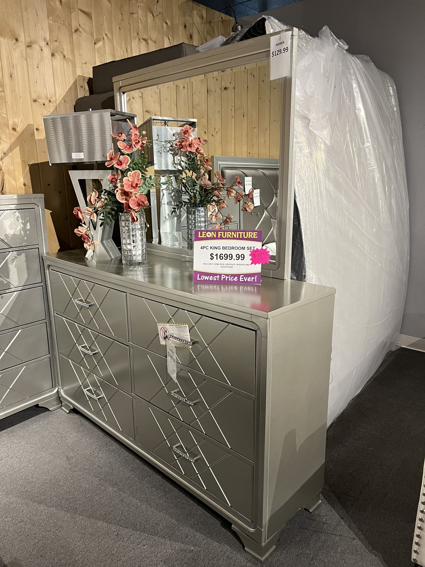 4PC King Bedroom Set