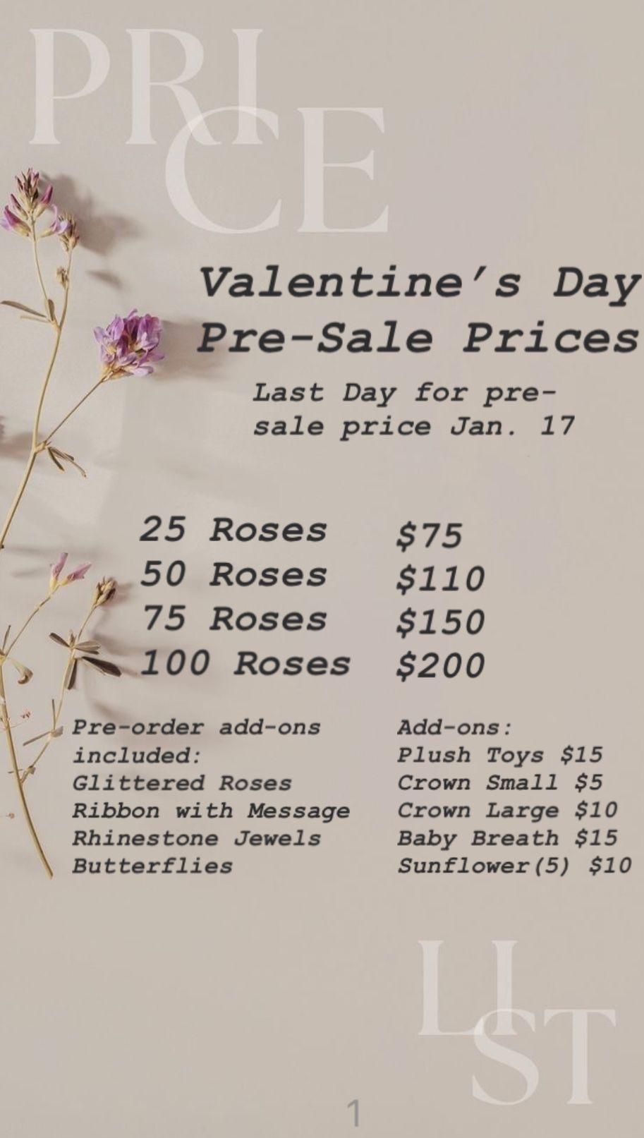 Valentines Day Pre Order Roses for Sale in Grand Terrace, CA - OfferUp