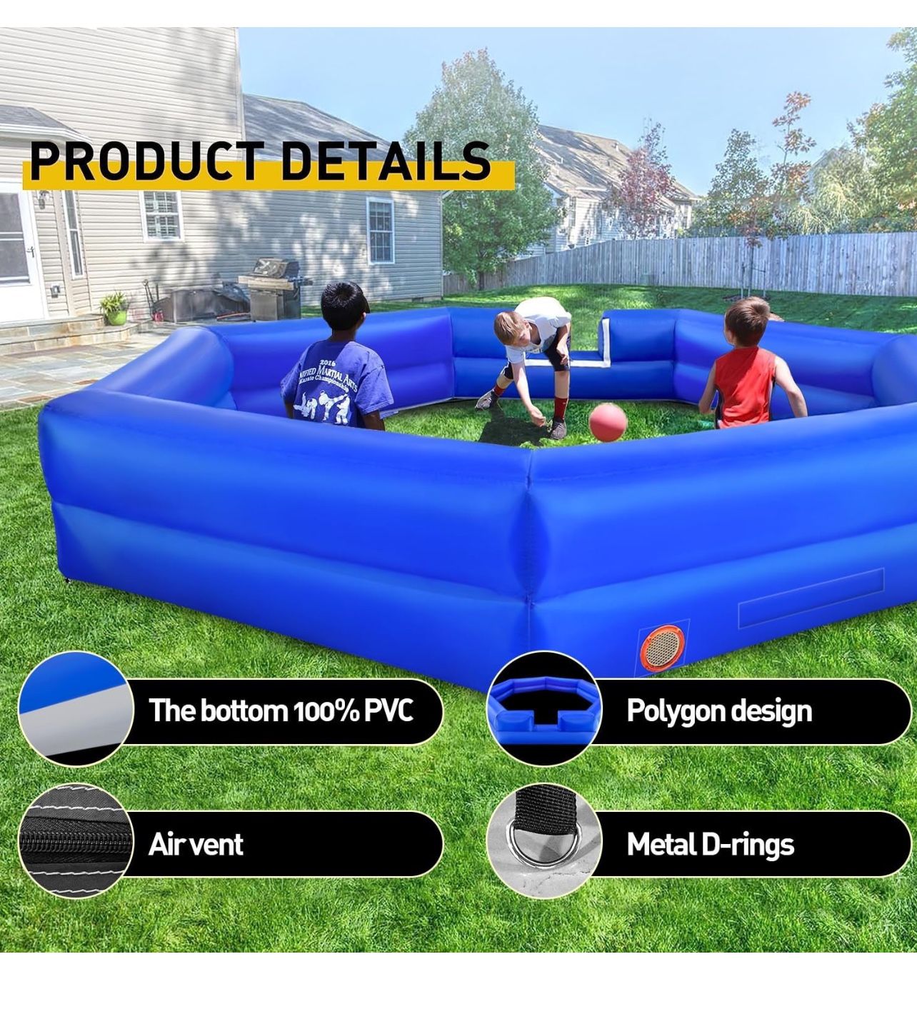 20FT Gaga Ball Pit Inflatable with Powerful Blower, Portable Gagaball ...
