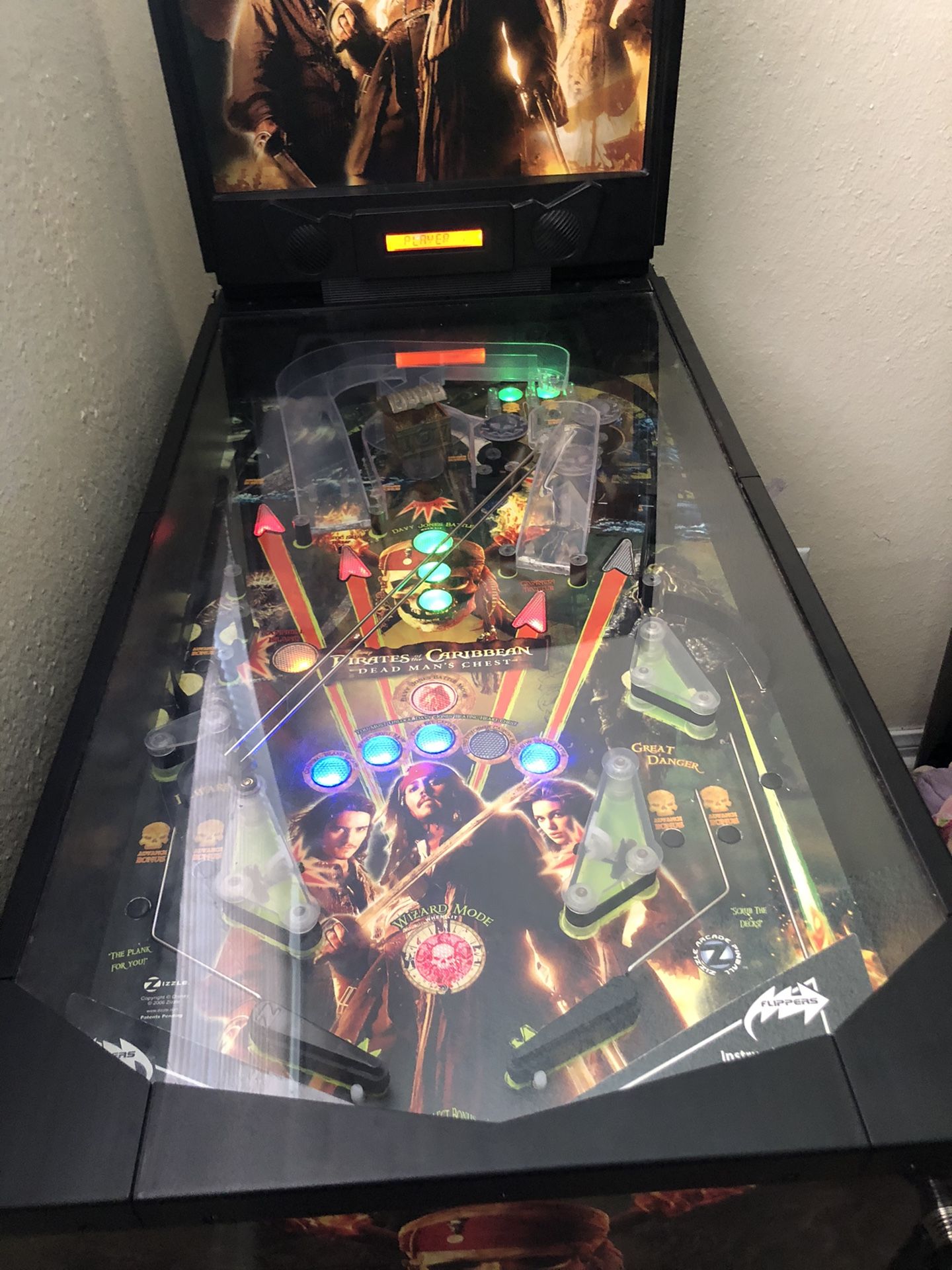 Zizzle Pinball Machine Pirates of the Caribbean Dead Man’s Chest for ...