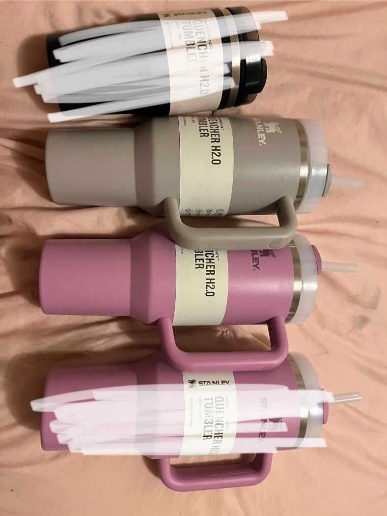 Grey 40oz Stanley, Stanley Blue Flip Straw 30oz ,Lilac 20oz Stanley for ...