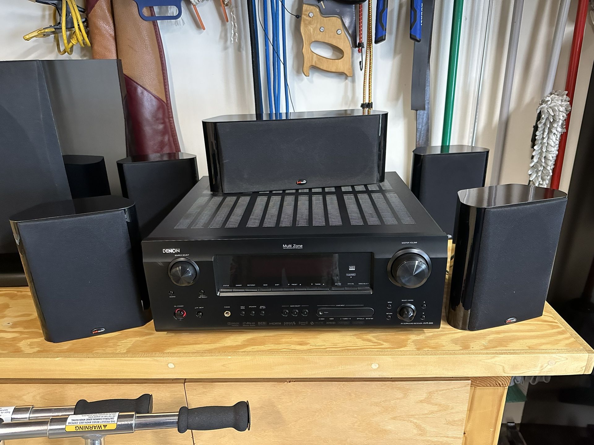 Denon Receiver and Polk Speakers, Subwoofer for Sale in Long Beach, CA ...