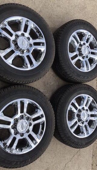 New 20” Chevy High Country Rims & Tires 8 Lug Wheels Silverado Sierra ...