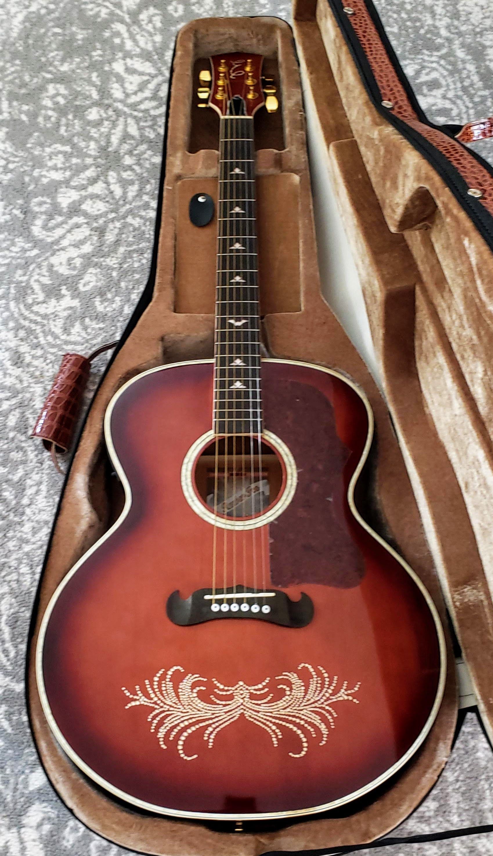 New Esteban Amber Ice 2009 Limited Edition Acoustic-Electric Guitar w ...