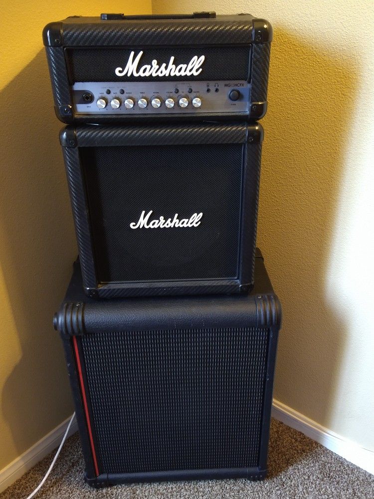 Marshall Mini MG25HCFX Mini Marshall Guitar Amp Head And Lower Half ...