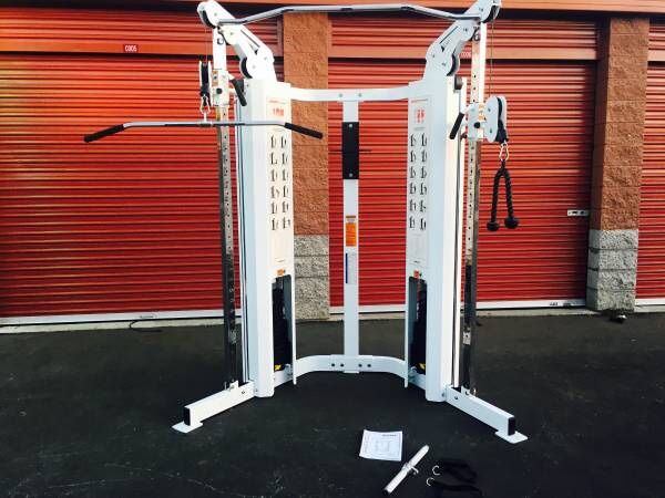 H O I S T HD-1900 cable machine w/ 2x160LB weight stacks gym & weights ...