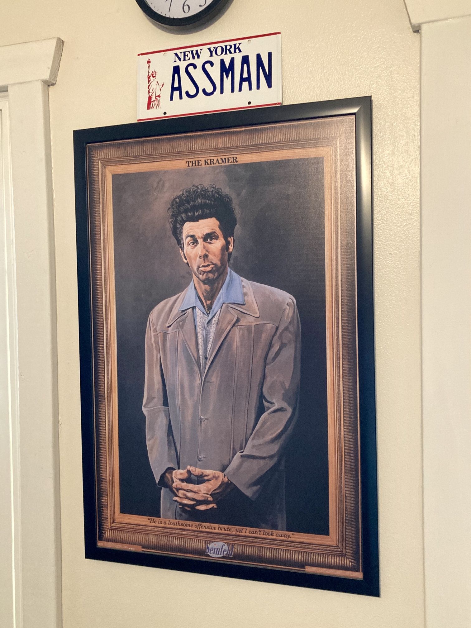 Kramer Seinfeld Portrait And License Plate for Sale in Federal Way, WA ...