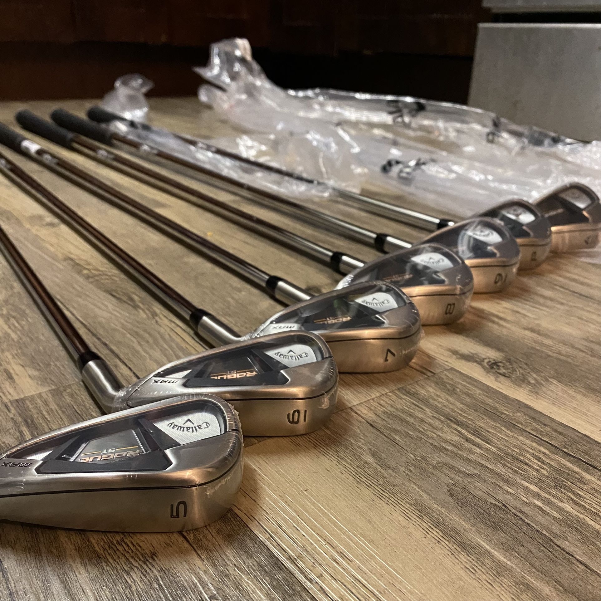 New! Callaway Rogue ST MAX Iron Set 5-9 PW, AW (RH) Steel Shaft S-Flex ...