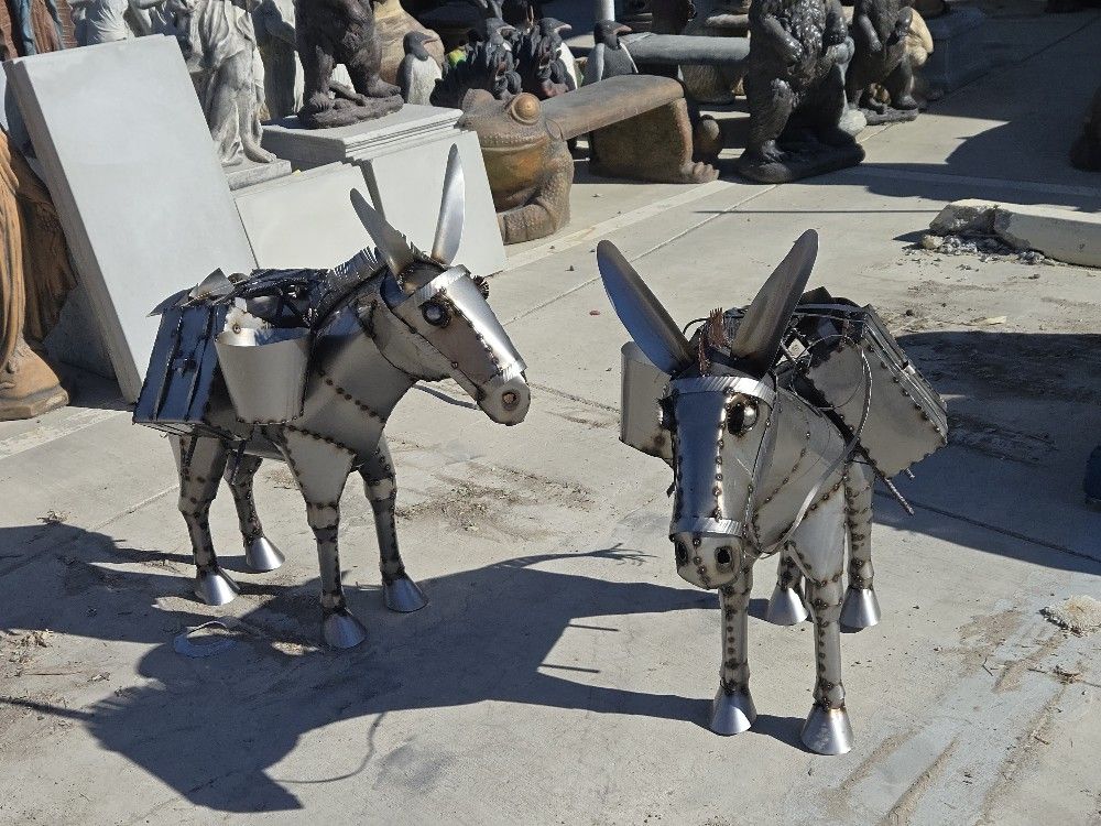 METAL DONKEY ( BURRO) STATUES $250 EACH for Sale in Riverside, CA - OfferUp