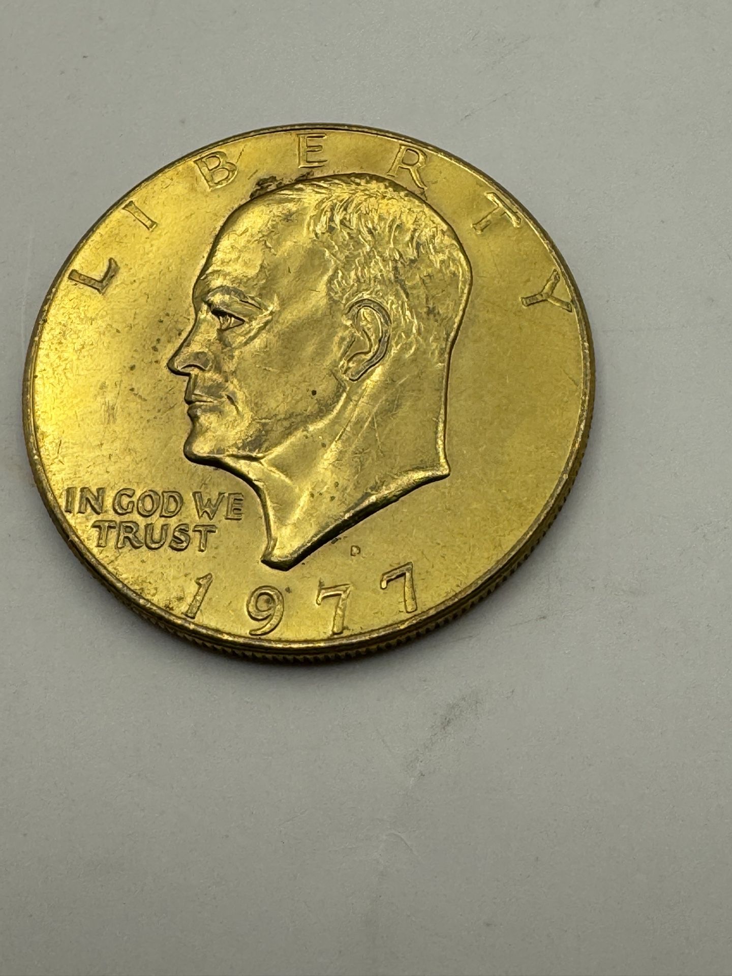 1977-D Eisenhower Liberty Gold Plated Circulated One Dollar Coin for ...