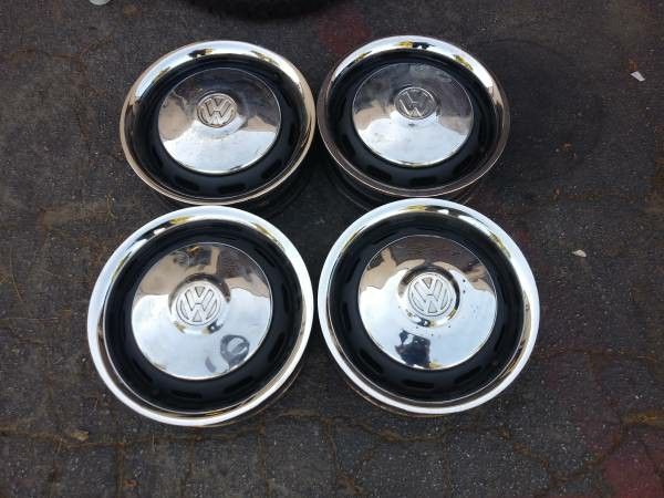 15 inch wide 5 VW rims with chrome caps and beauty rings bug van for ...