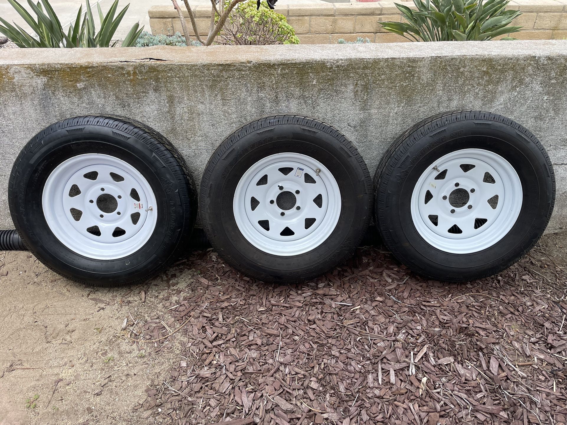 Set of 3 Radial Trailer Tires and Steel Wheels for Sale in San Diego ...