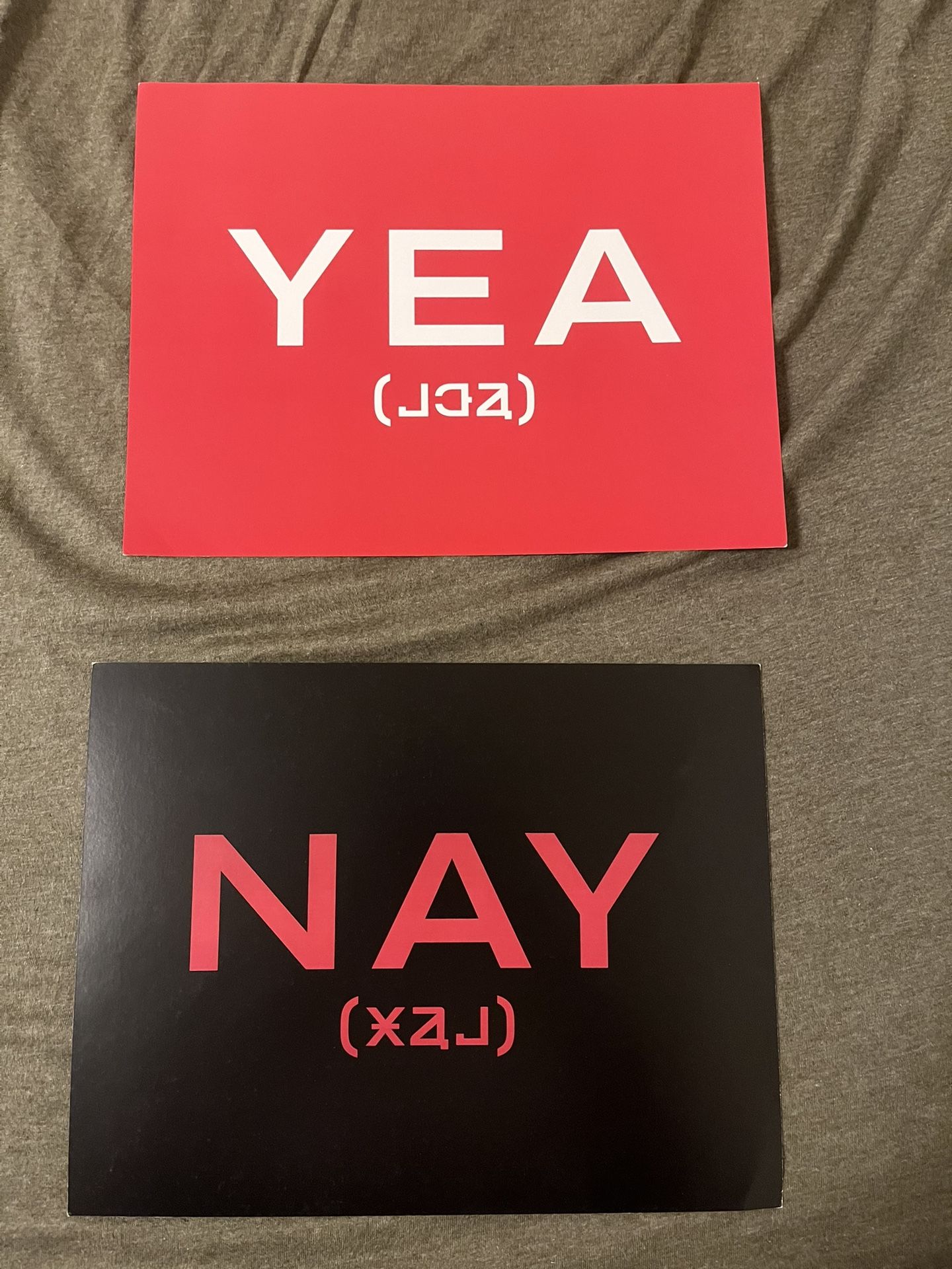 MCR My Chemical Romance Yea/Nay Voting Cards Signs/Posters for Sale in ...