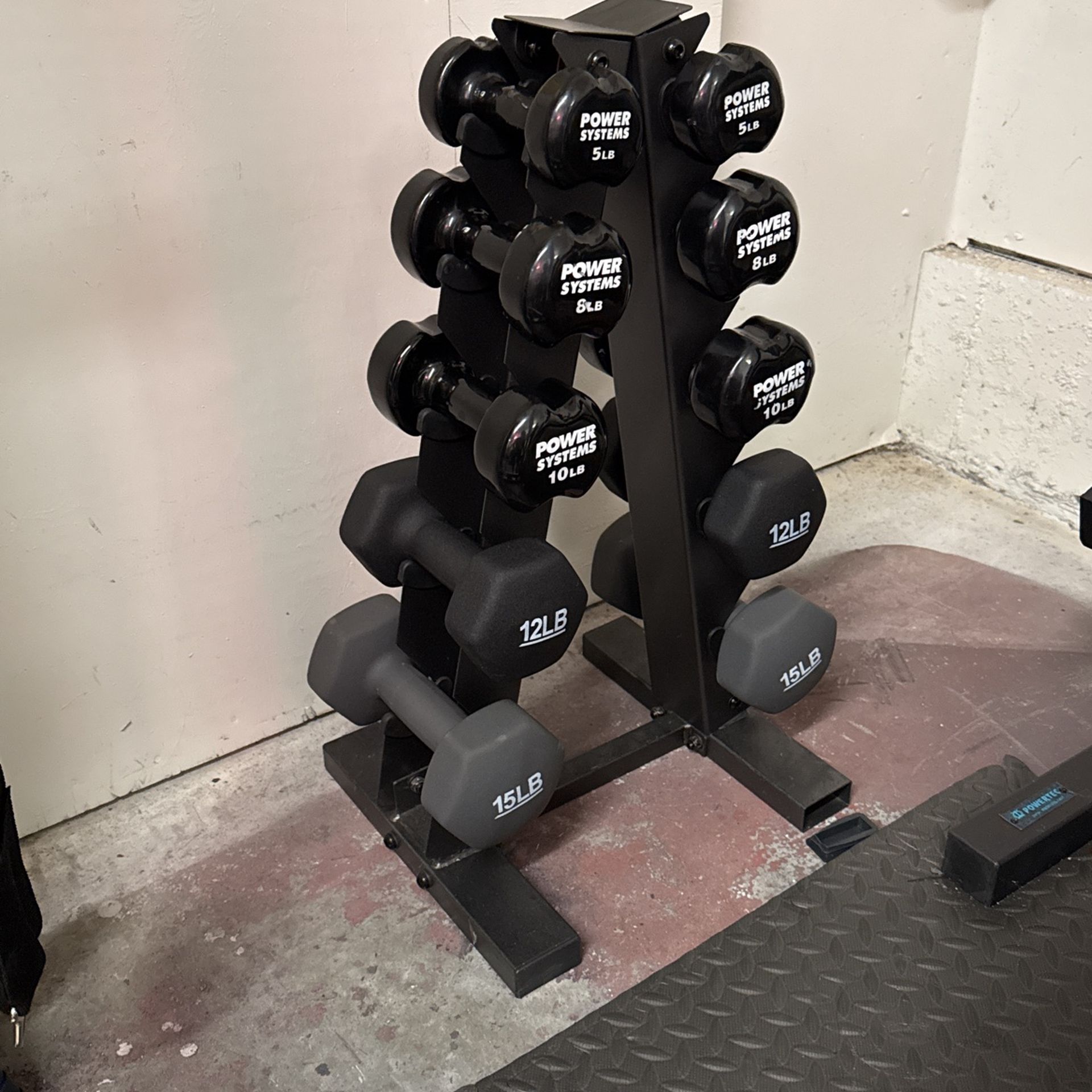 Apple Dumbbell Set w/ Weight Tree for Sale in Auburn, WA - OfferUp