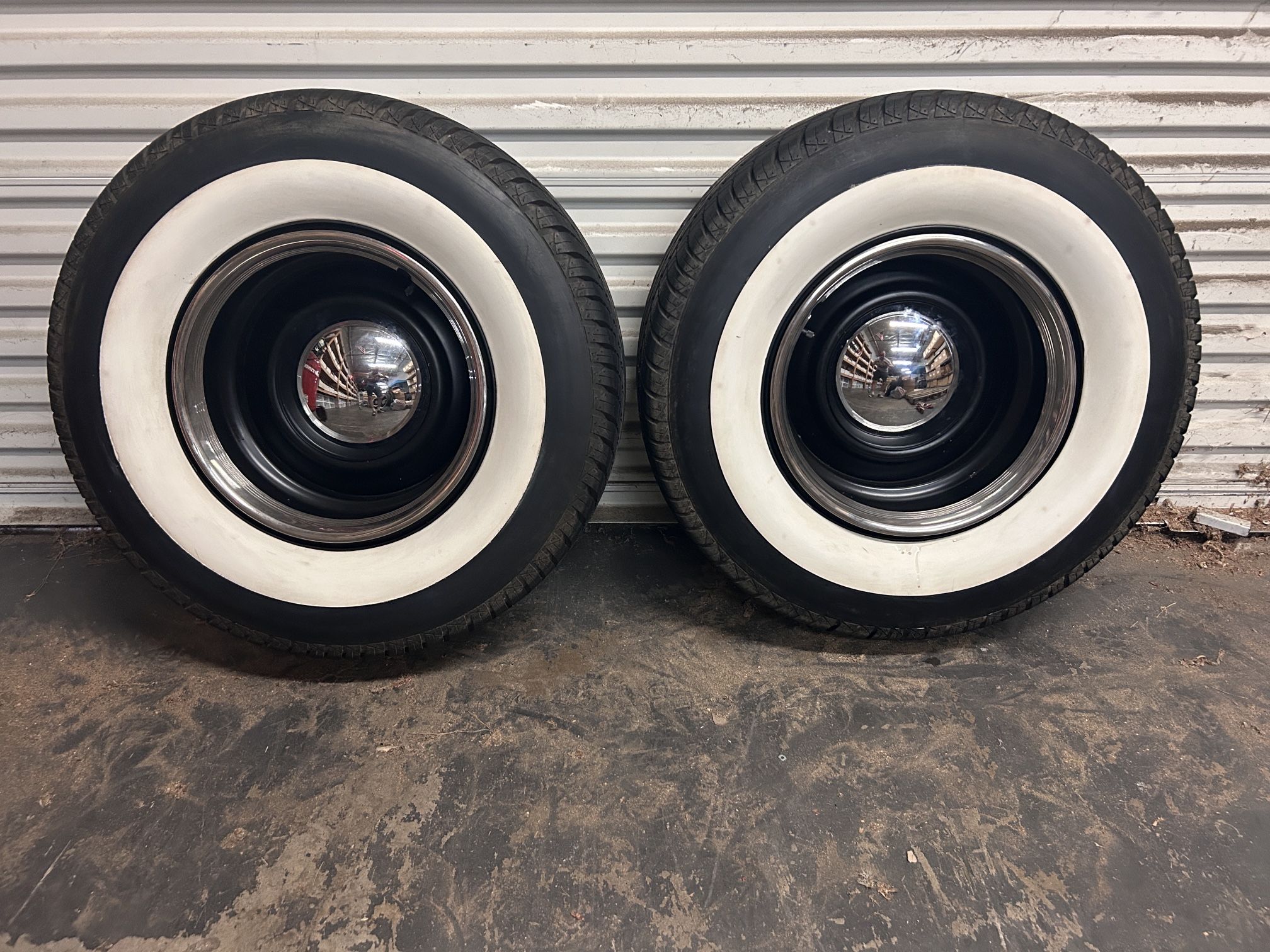15x7” Smoothie Wheels 5x4.5 & 5x4.75 Wide White Walls 255/70R15 for ...