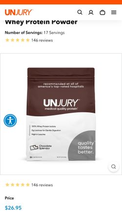 2 Full Sealed Bags of Unjury Chocolate Splendor Protein Shake Powders ...