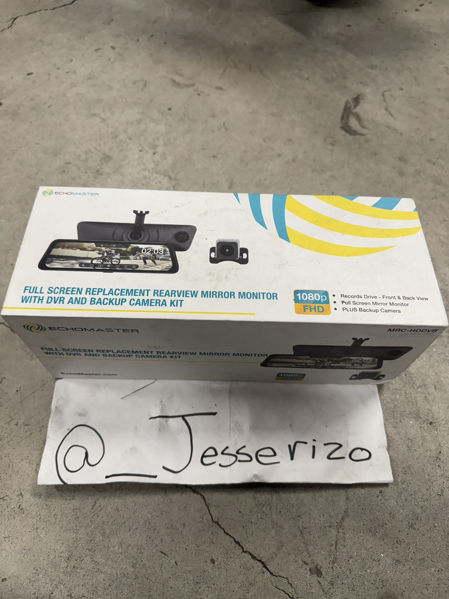 Full Screen Replacement Mirror Monitor With DVR & Backup Camera Kit for ...