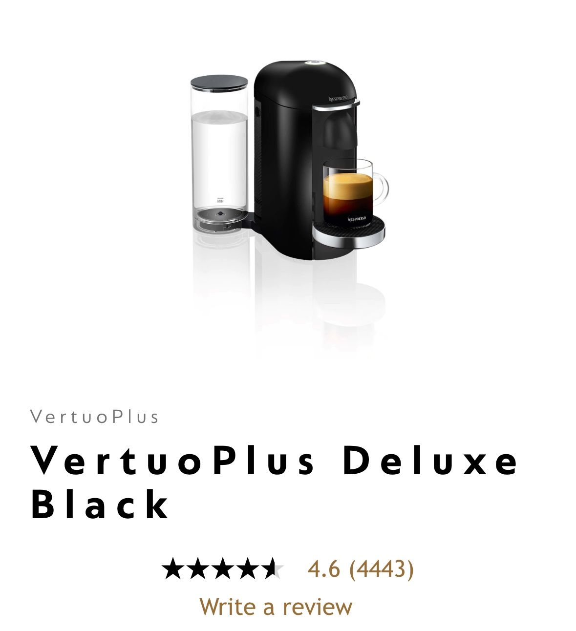 Nespresso New In Black Vertuo Plus GCB2 Deluxe Neapesso for Sale in ...
