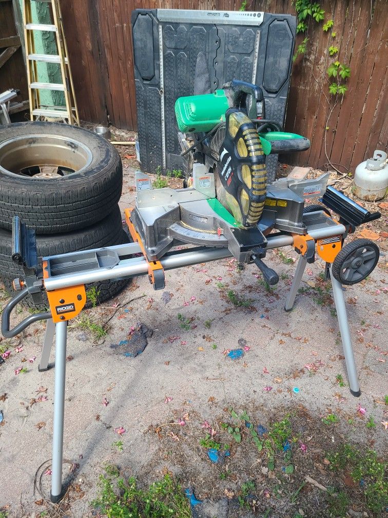 Hitachi 12 Miter Saw And Ridgid Stand for Sale in West Palm Beach, FL ...