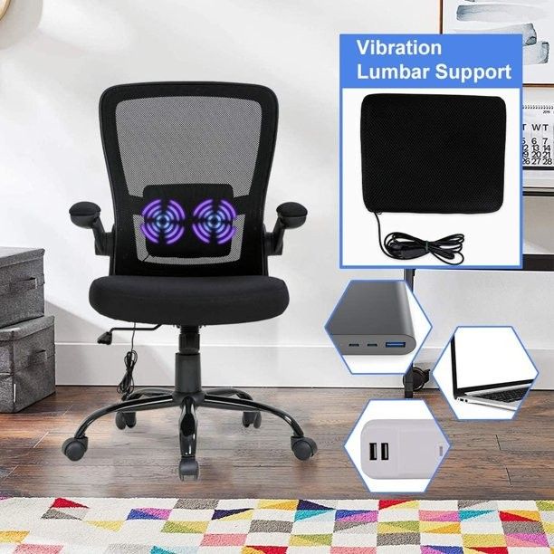 Home Office Chair Ergonomic Desk Chair Massage Computer Chair Swivel ...