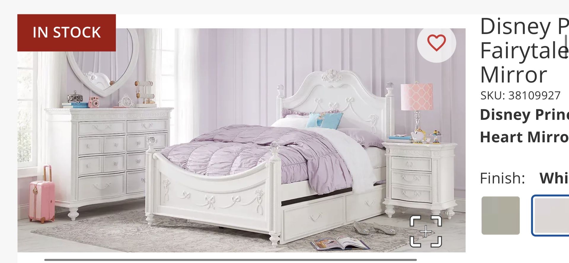 Princess White Full Bedroom Set for Sale in Homestead, FL - OfferUp