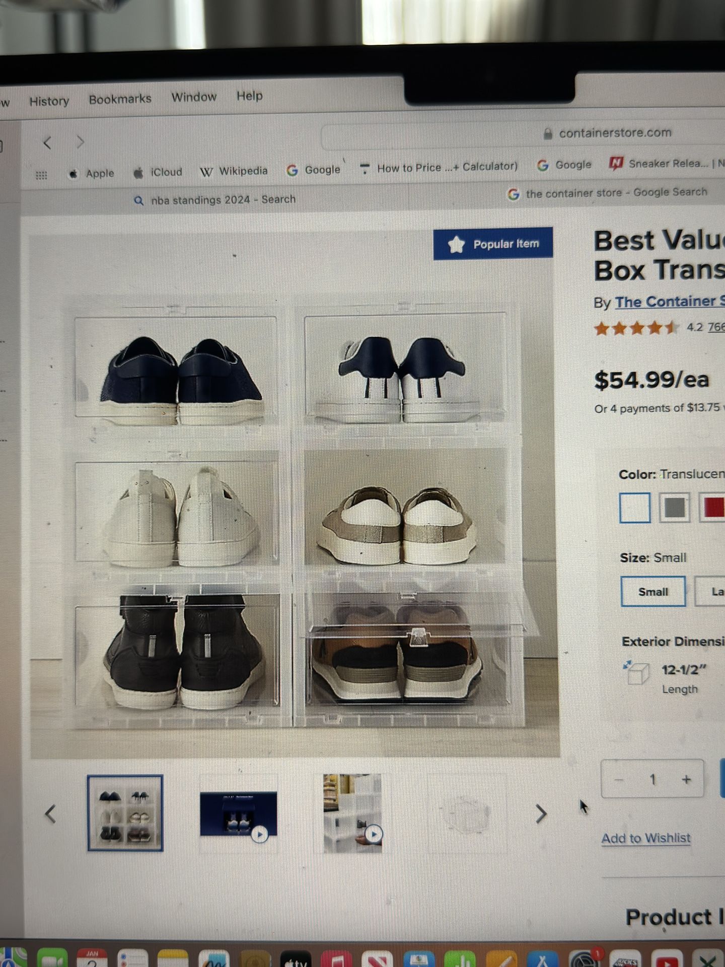Large Drop -front Shoe Boxes From Container Store . for Sale in Queens ...