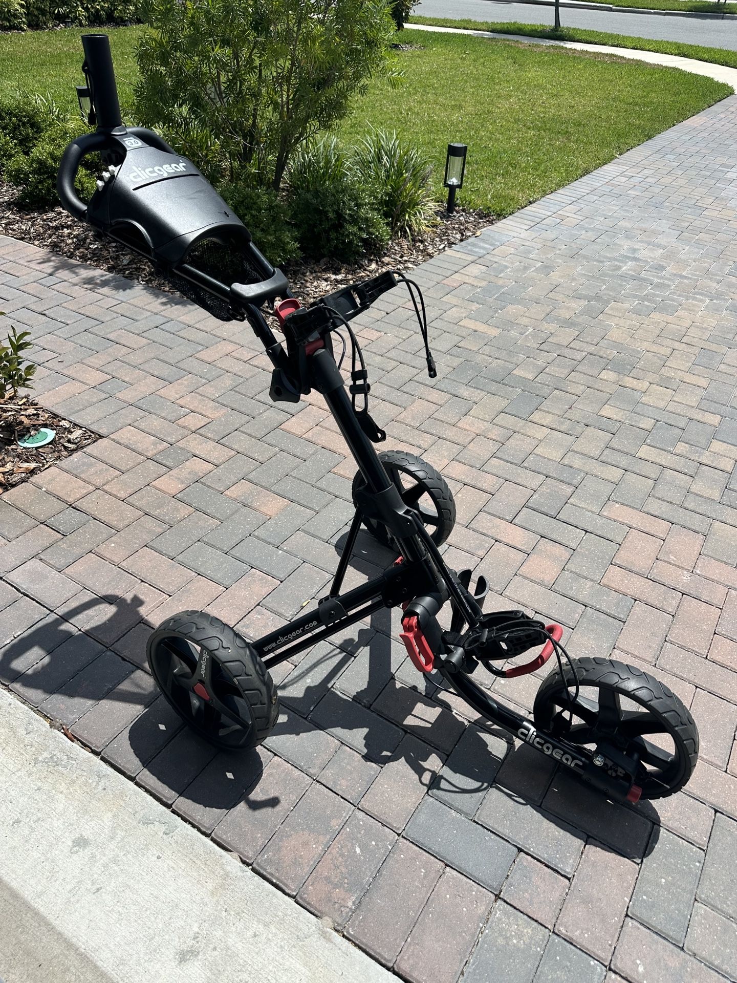 Clicgear Golf Push Cart, 3-Wheel Foldable Walking Golf Cart,11” wheel ...